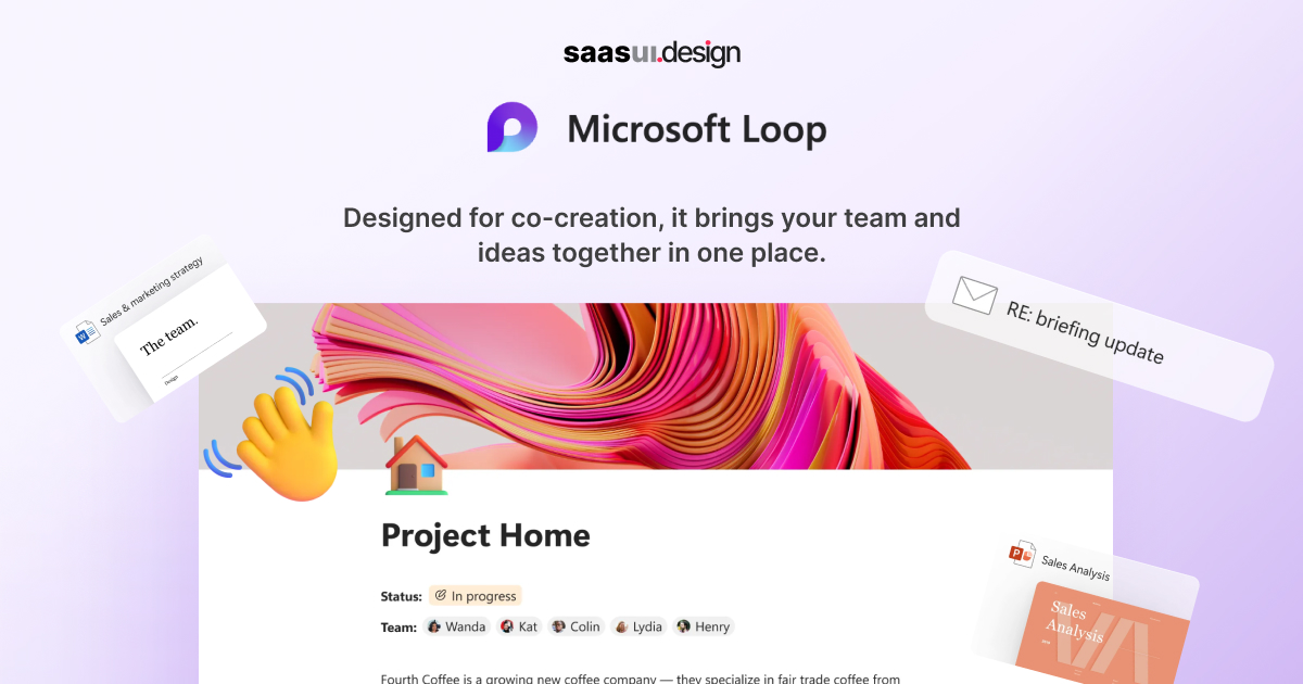 Microsoft Loop Ui Ux Design Saas Application Design Saas Ui